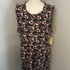 Rewind | Dresses | Nwt Rewind Black Floral Sleeveless Dress | Poshmark
